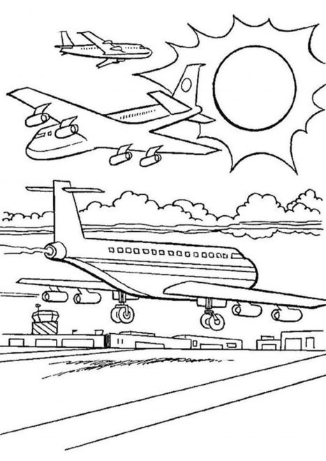Free & Easy To Print Airplane Coloring Pages - Tulamama