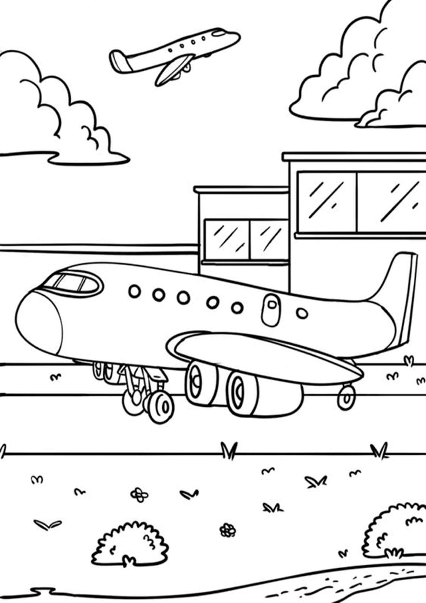 Free & Easy To Print Airplane Coloring Pages - Tulamama