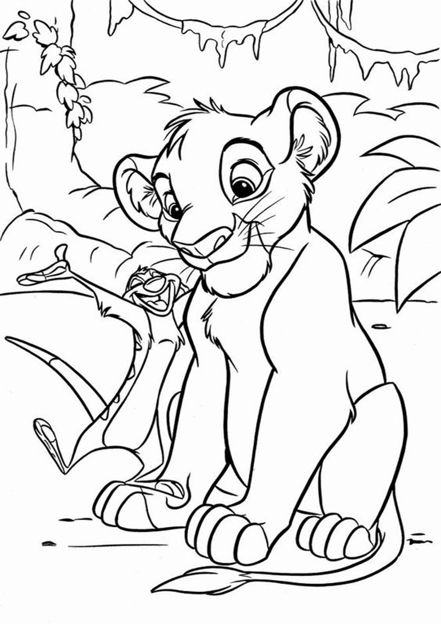 Free & Easy To Print Lion King Coloring Pages - Tulamama