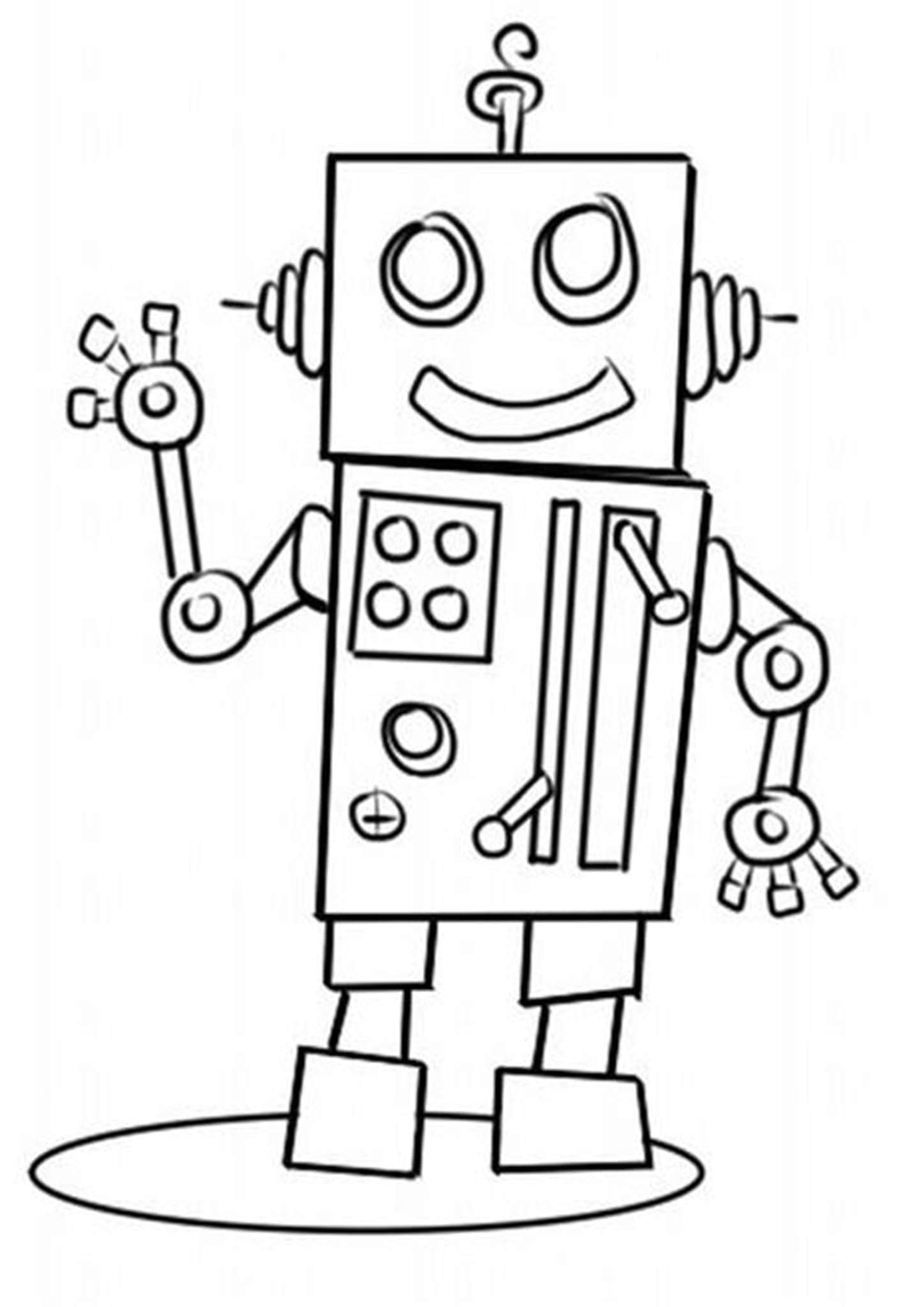 Free & Easy To Print Robot Coloring Pages - Tulamama