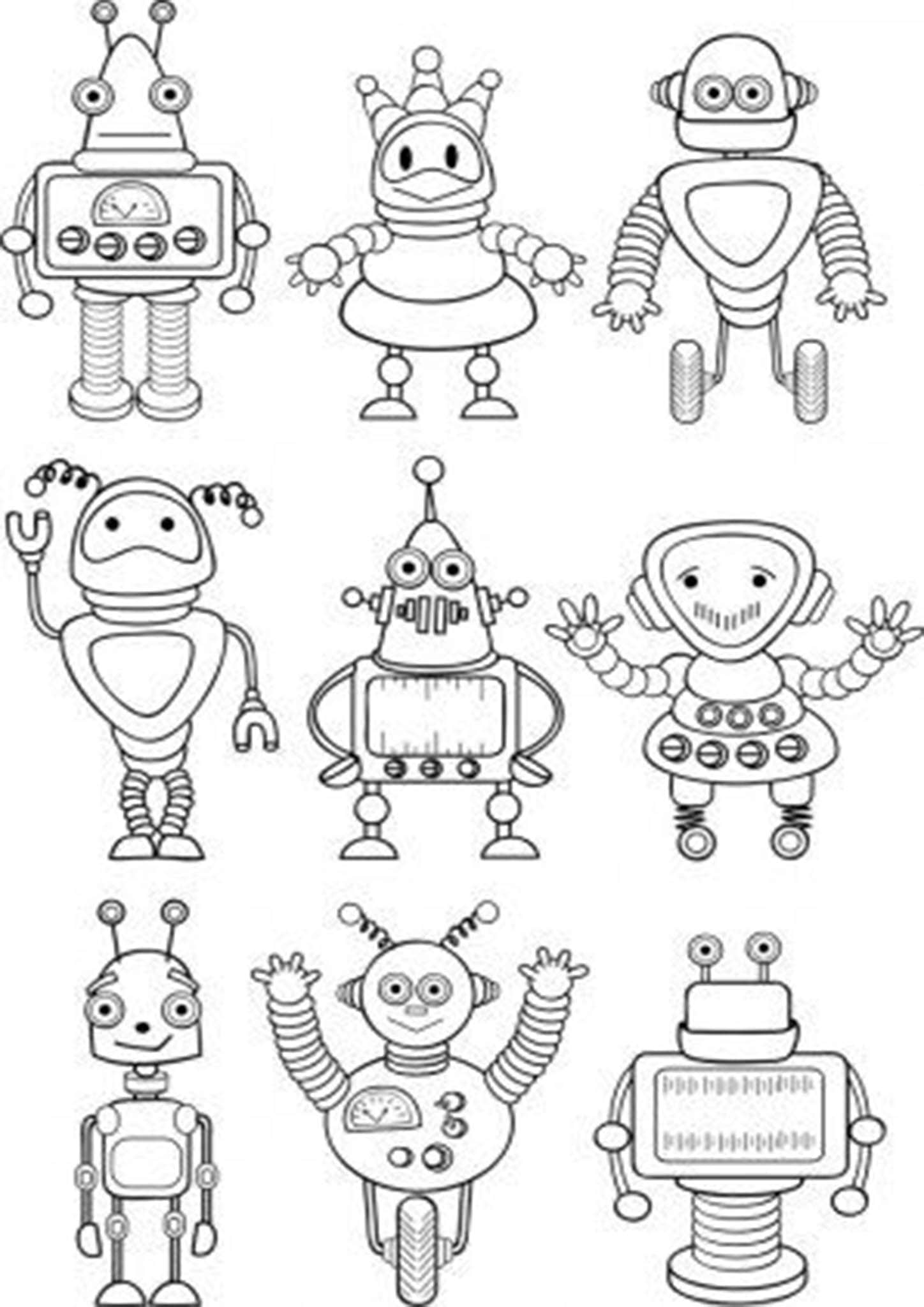 Free & Easy To Print Robot Coloring Pages - Tulamama