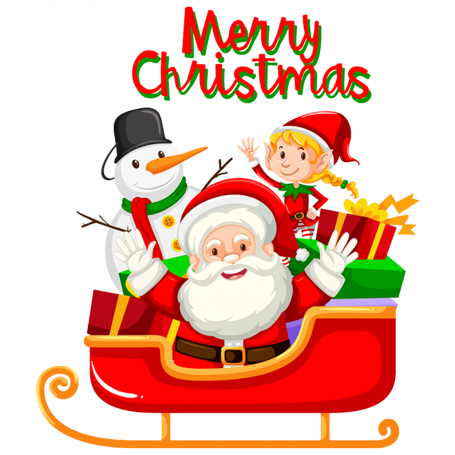 Free & Cute Santa Sleigh Clipart For Your Holiday Decorations - Tulamama