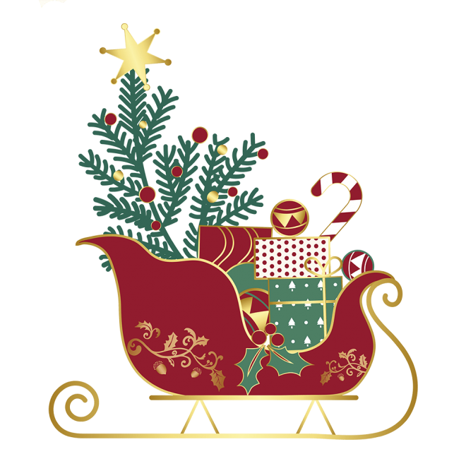 Free & Cute Santa Sleigh Clipart For Your Holiday Decorations - Tulamama