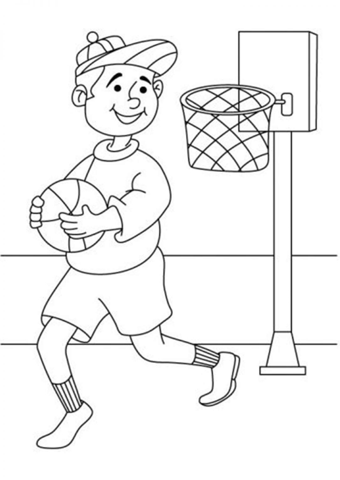 Free & Easy To Print Basketball Coloring Pages - Tulamama