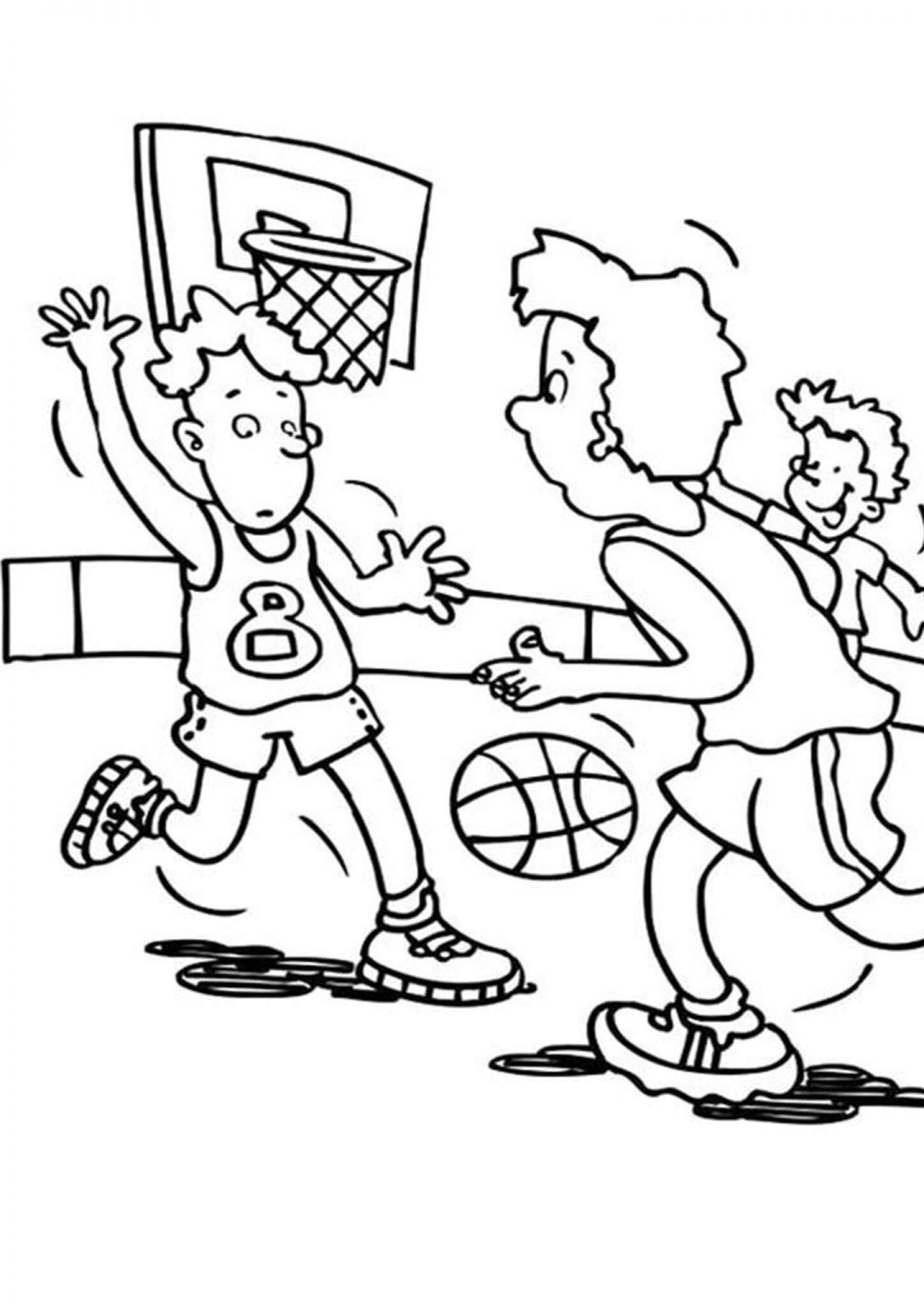 Free & Easy To Print Basketball Coloring Pages - Tulamama