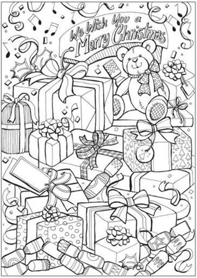 Free & Easy To Print Adult Christmas Coloring Pages - Tulamama