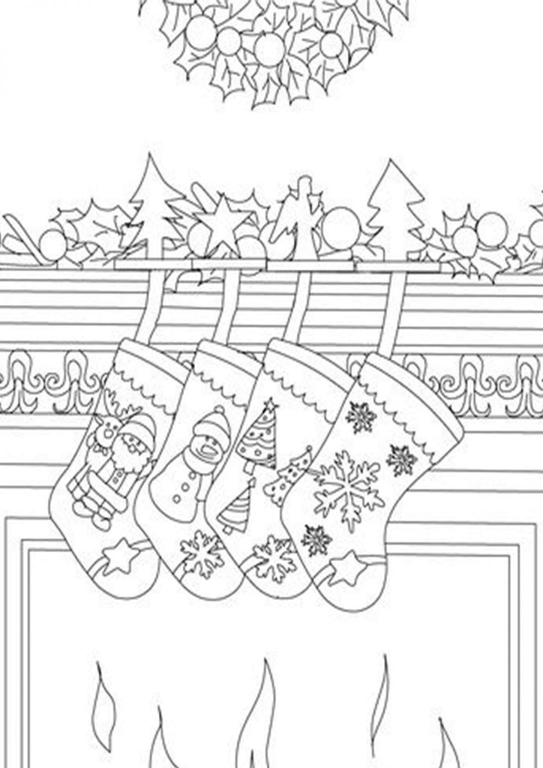 Christmas Stocking Coloring Pages For Kids - Tulamama