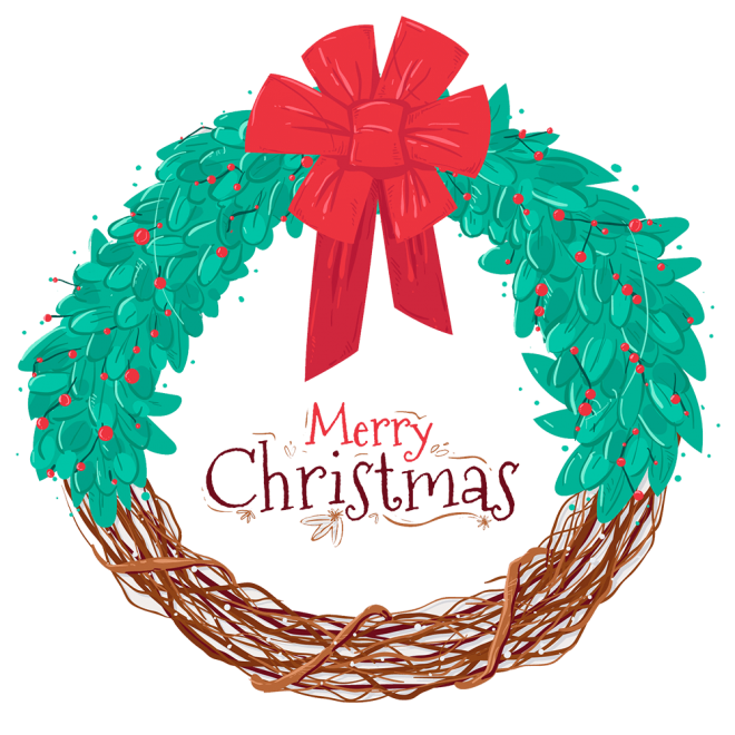 Free & Cute Christmas Wreath Clipart For Your Holiday Decorations ...