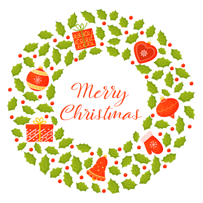 Free & Cute Christmas Wreath Clipart For Your Holiday Decorations ...