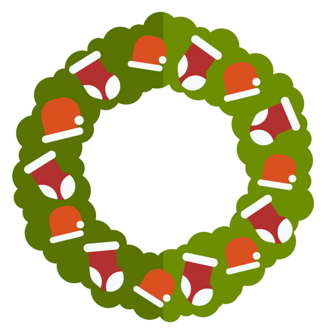 Free & Cute Christmas Wreath Clipart For Your Holiday Decorations ...