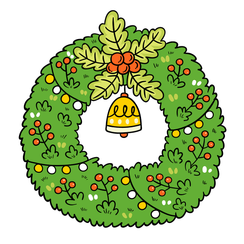 Free & Cute Christmas Wreath Clipart For Your Holiday Decorations ...