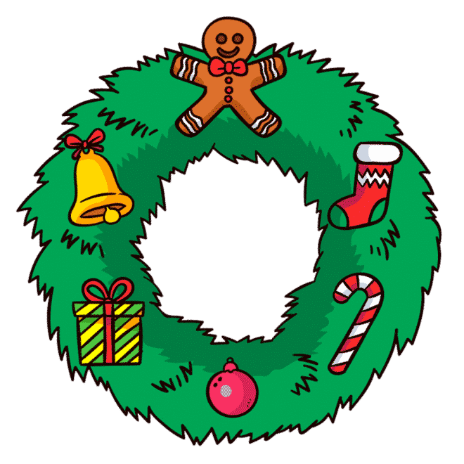 Free & Cute Christmas Wreath Clipart For Your Holiday Decorations ...