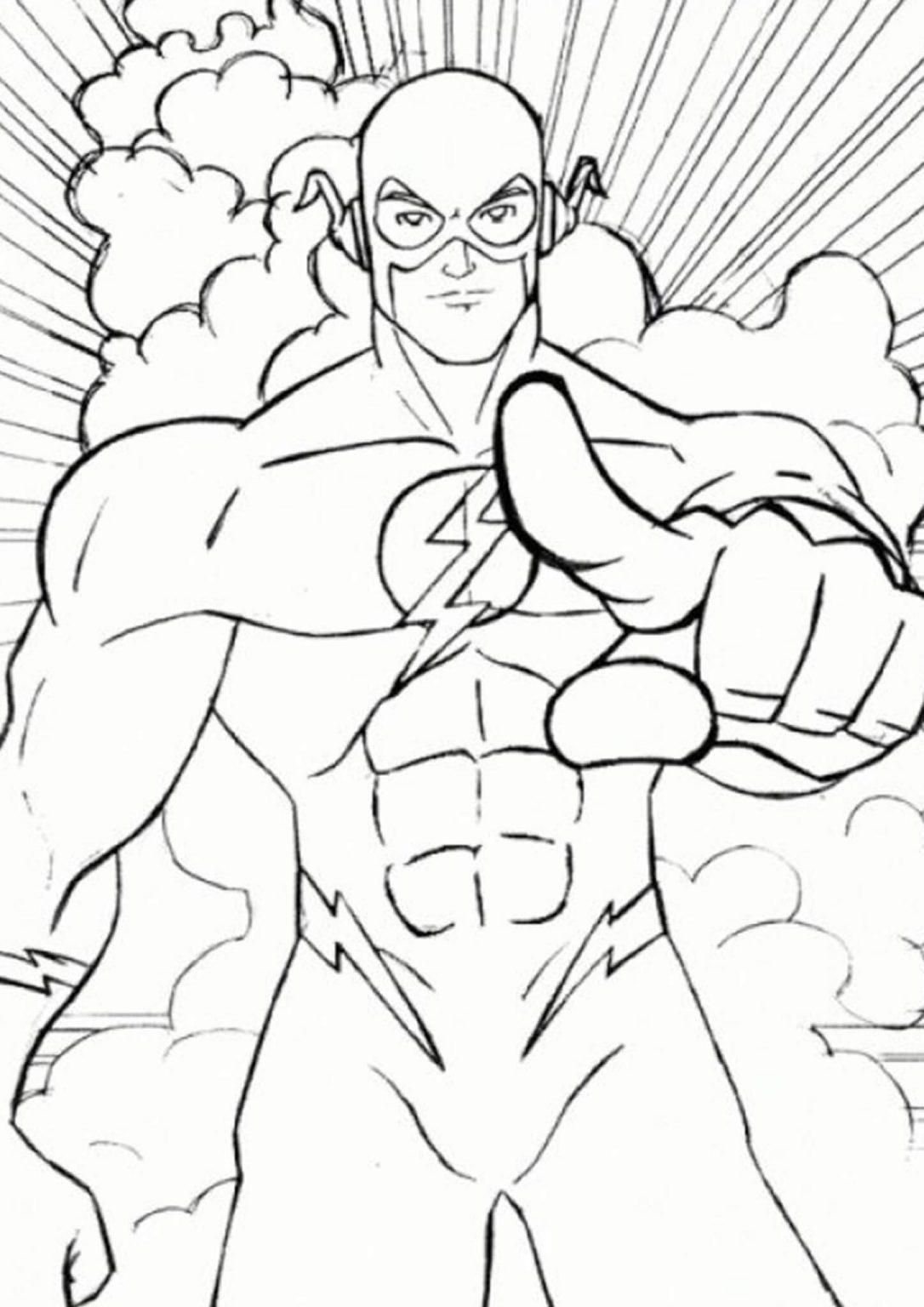 Free & Easy To Print Flash Coloring Pages - Tulamama