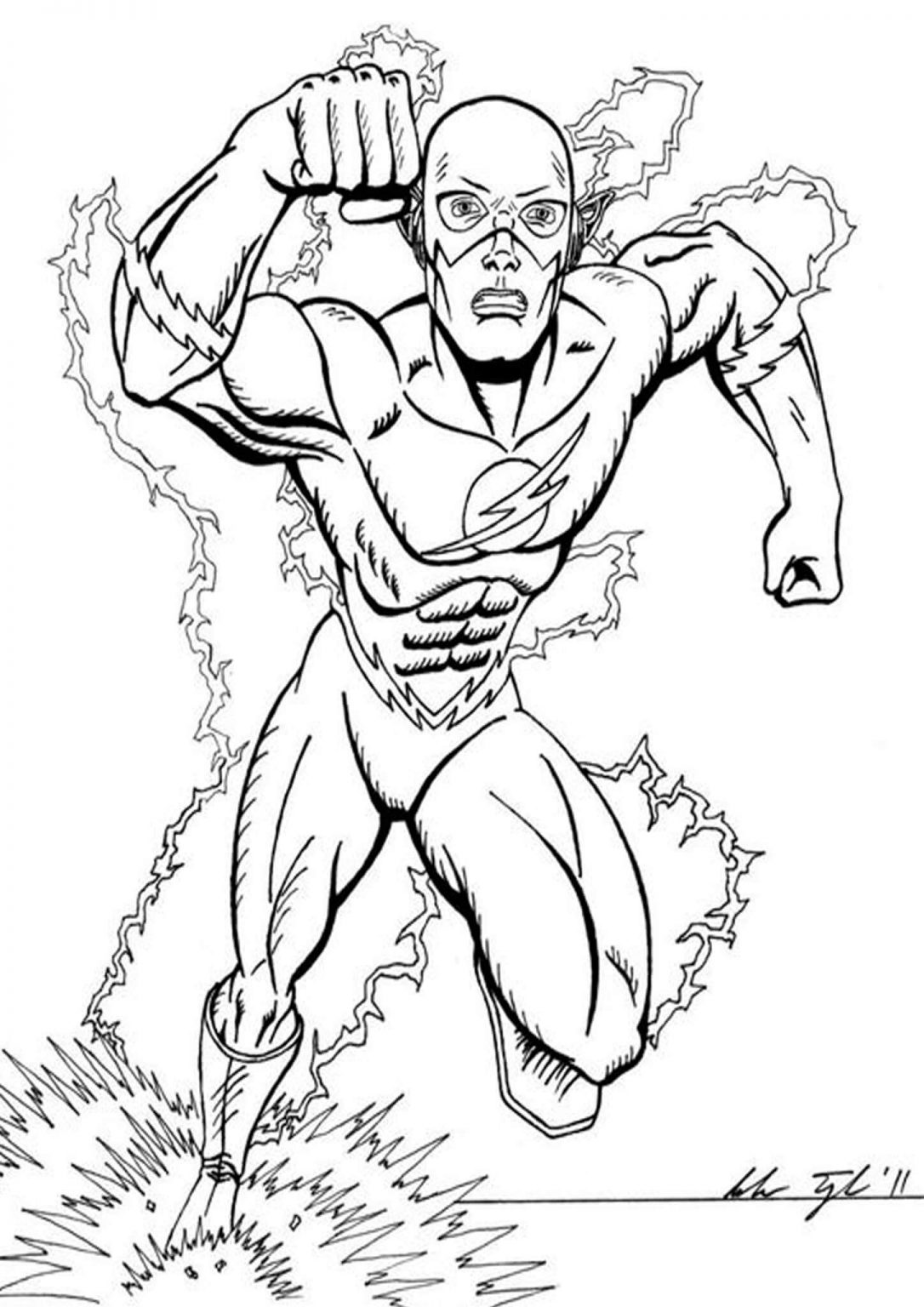 Free & Easy To Print Flash Coloring Pages - Tulamama