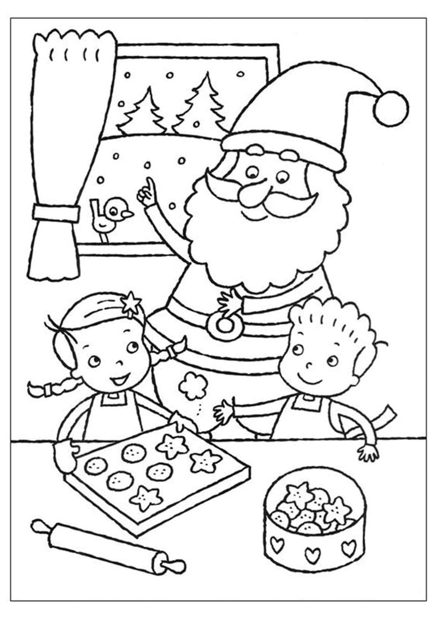Free Printable Santa Coloring Pages For Kids - Tulamama