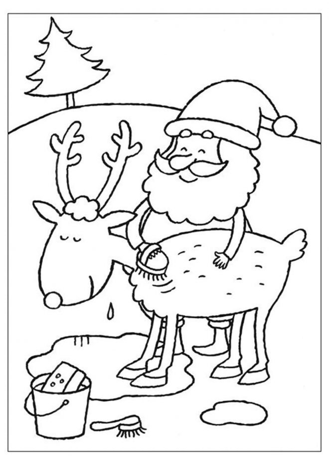 Free Printable Santa Coloring Pages For Kids - Tulamama