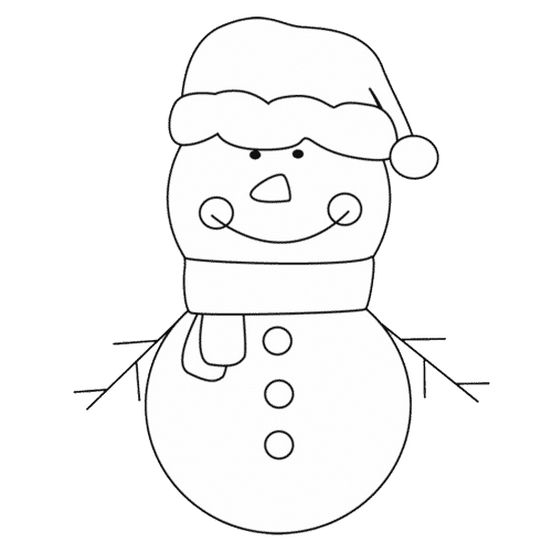 Free & Cute Snowman Clipart Black and White - Tulamama