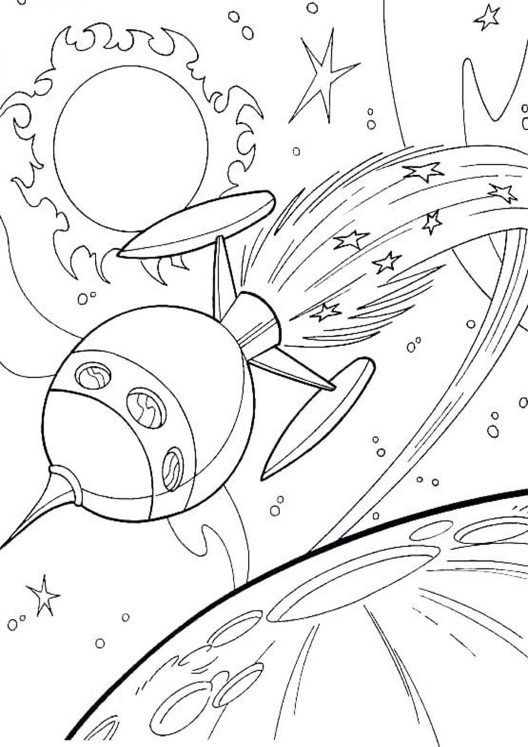 Free & Easy To Print Space Coloring Pages - Tulamama
