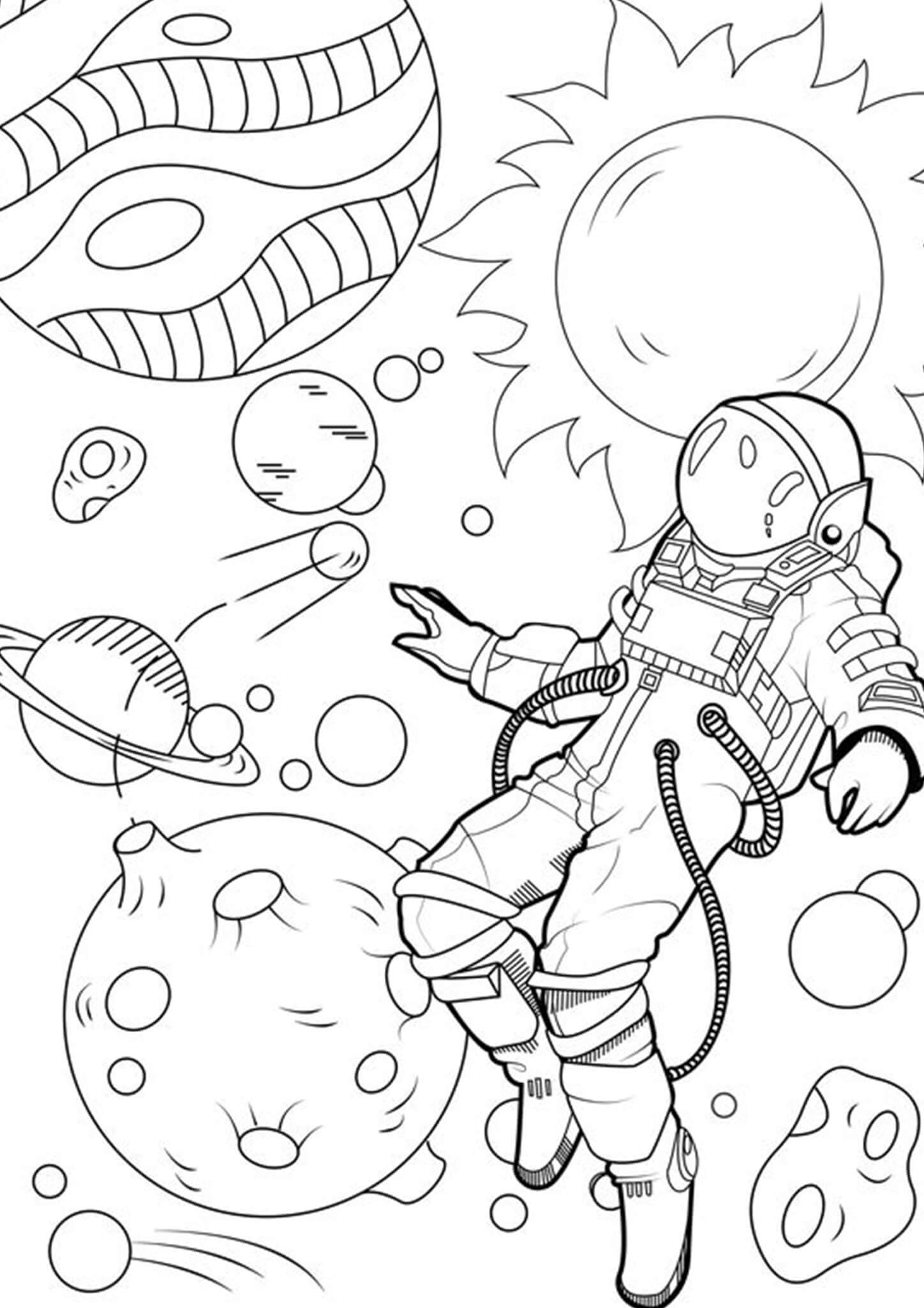 Free & Easy To Print Space Coloring Pages - Tulamama