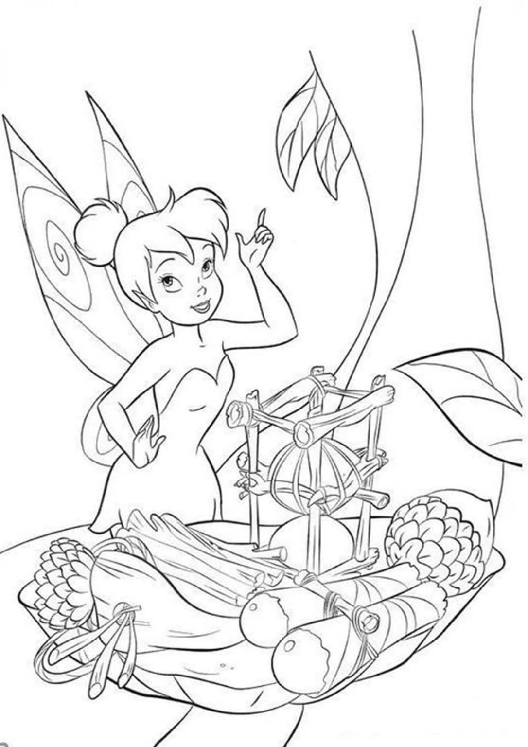 Free & Easy To Print Tinkerbell Coloring Pages - Tulamama