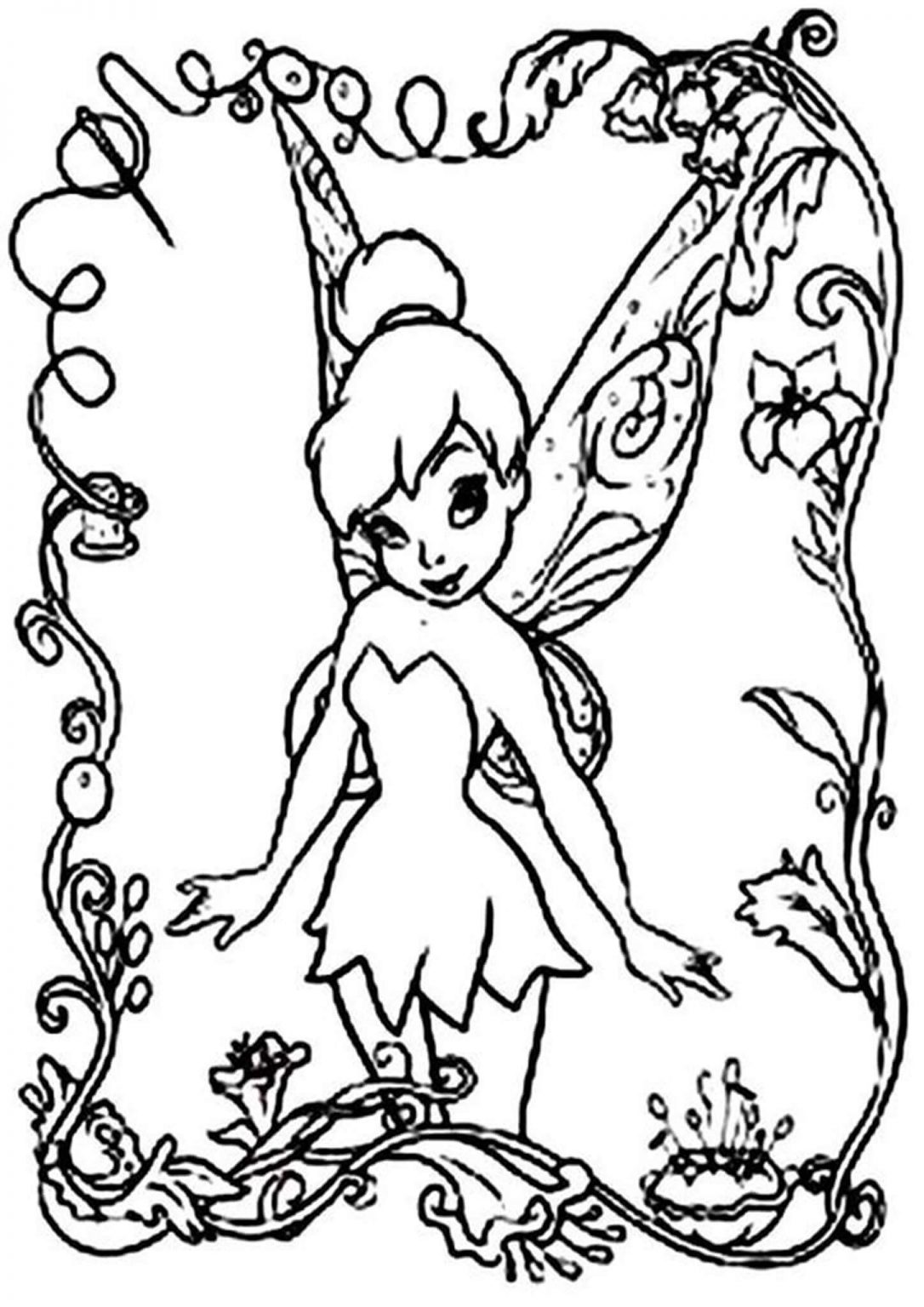 Free & Easy To Print Tinkerbell Coloring Pages - Tulamama
