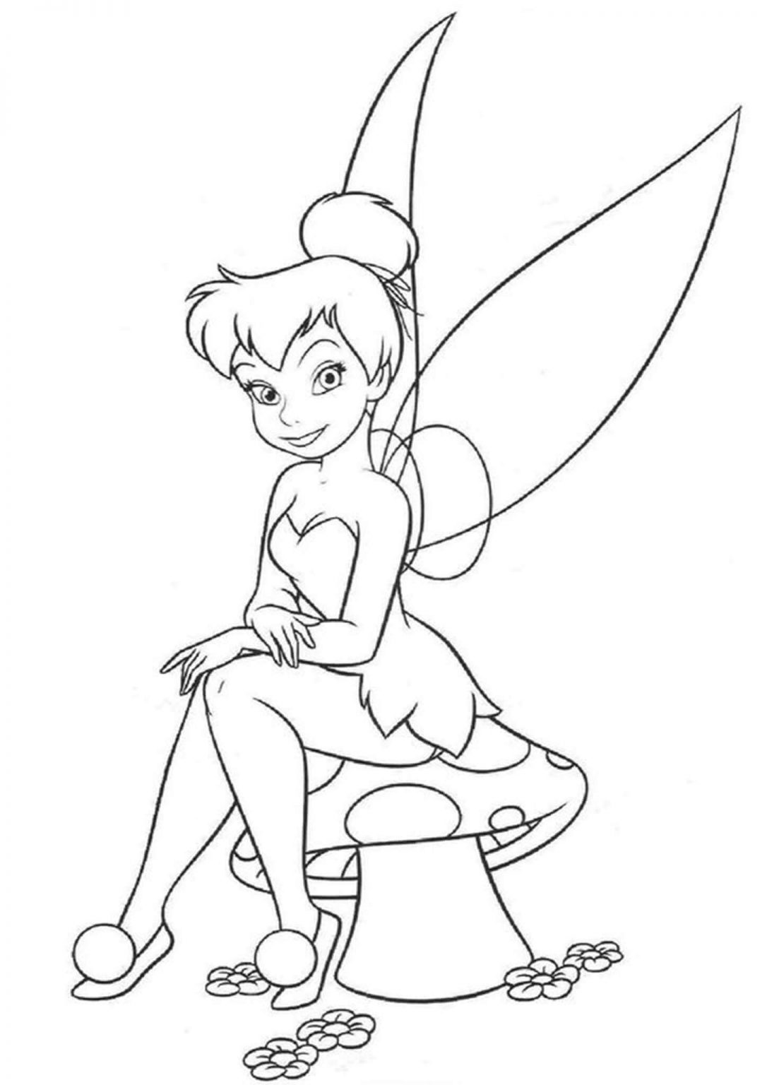 Free & Easy To Print Tinkerbell Coloring Pages - Tulamama