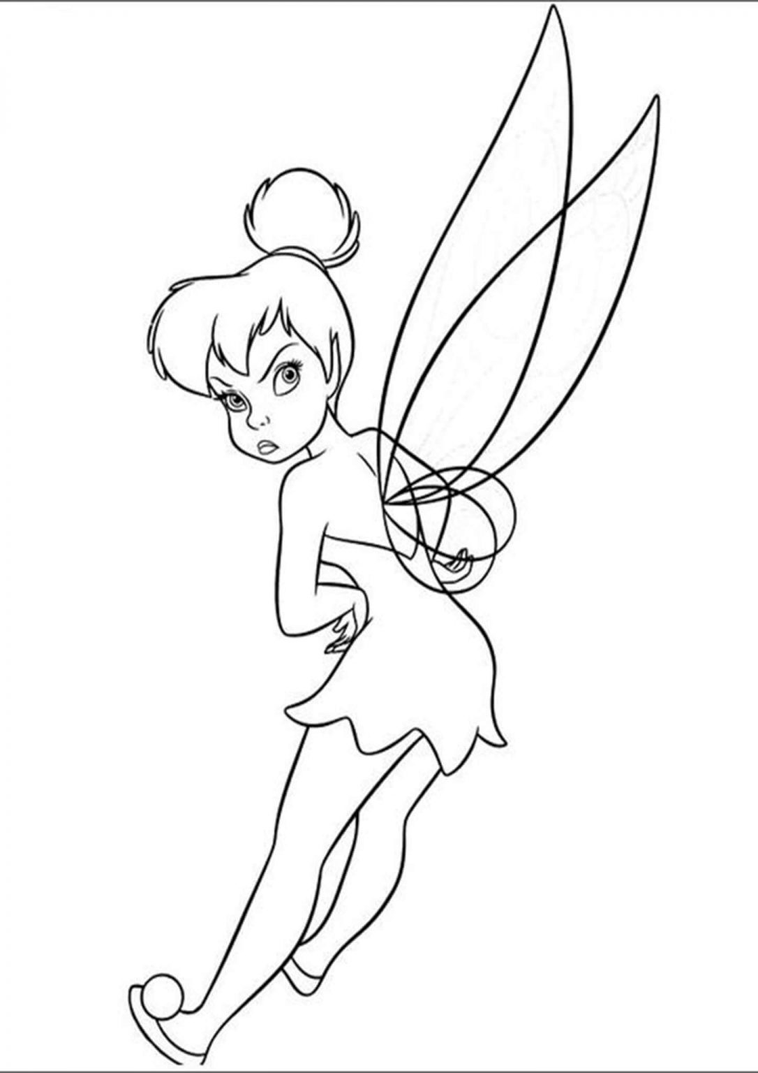 Free & Easy To Print Tinkerbell Coloring Pages - Tulamama