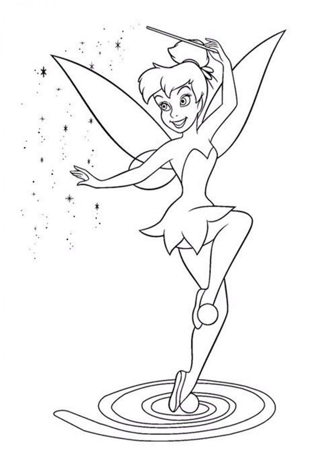 Free & Easy To Print Tinkerbell Coloring Pages - Tulamama
