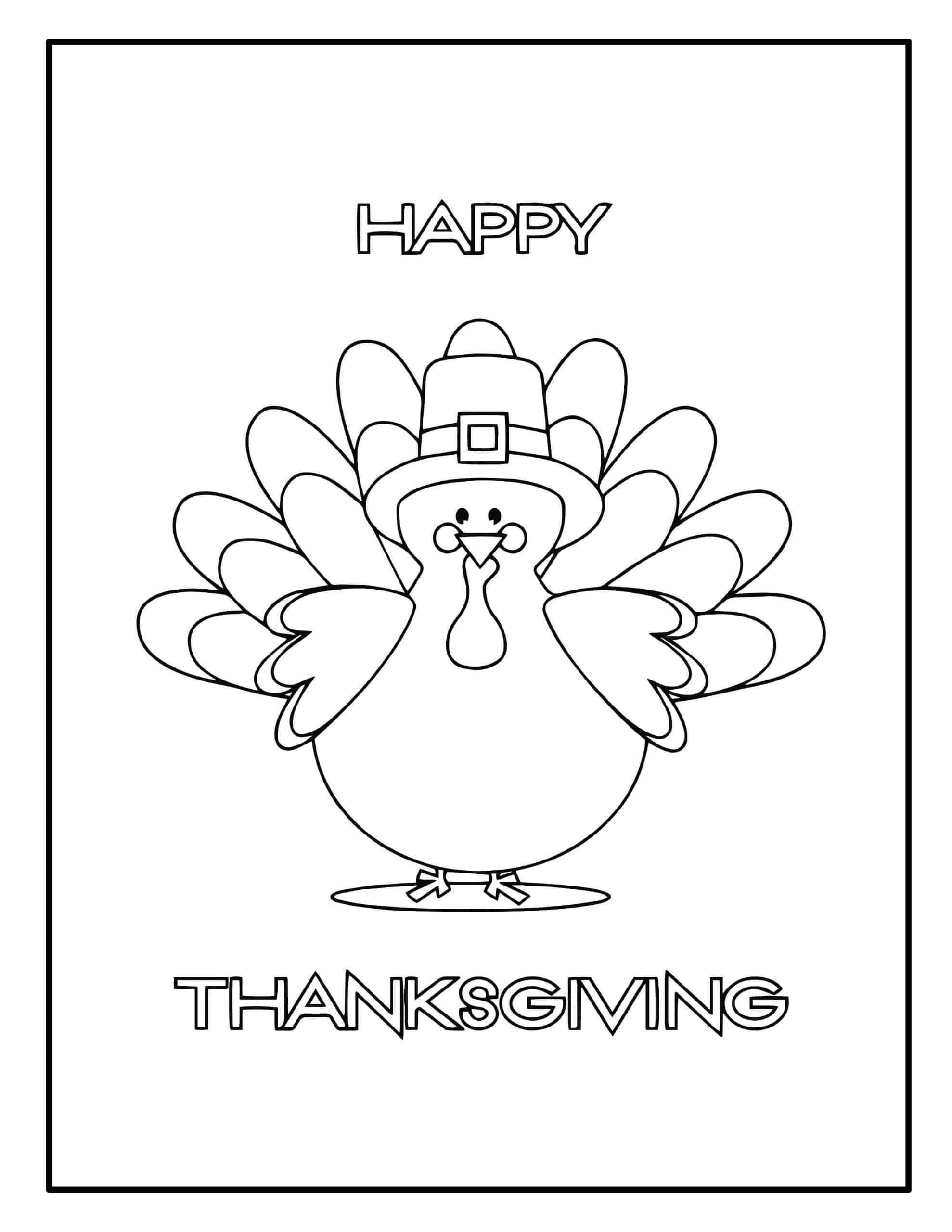 Free Printable Thanksgiving Coloring Pages - Tulamama