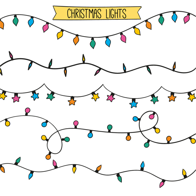 Free & Cute Christmas Lights Clipart For Your Holiday Decorations ...