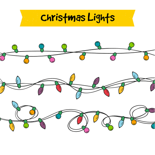 Free & Cute Christmas Lights Clipart For Your Holiday Decorations ...