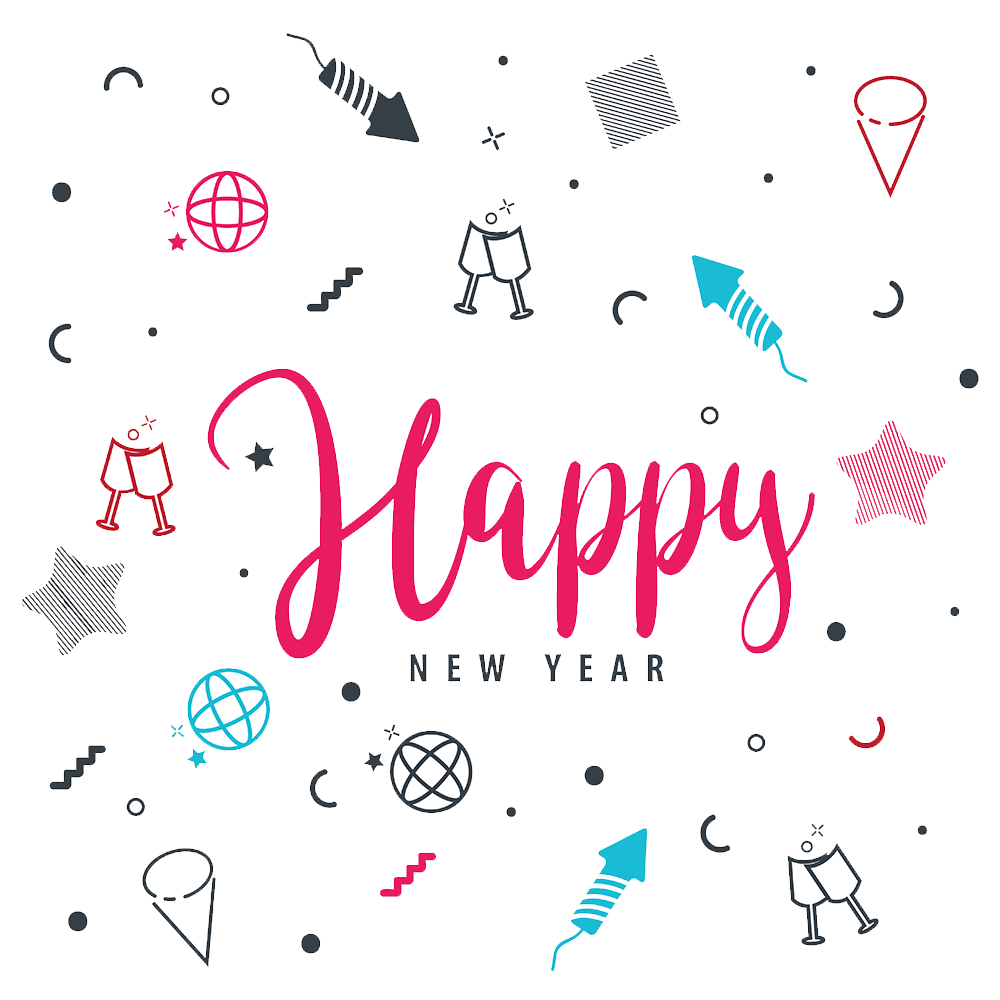 Free & Cute Happy New Year Clipart - Tulamama
