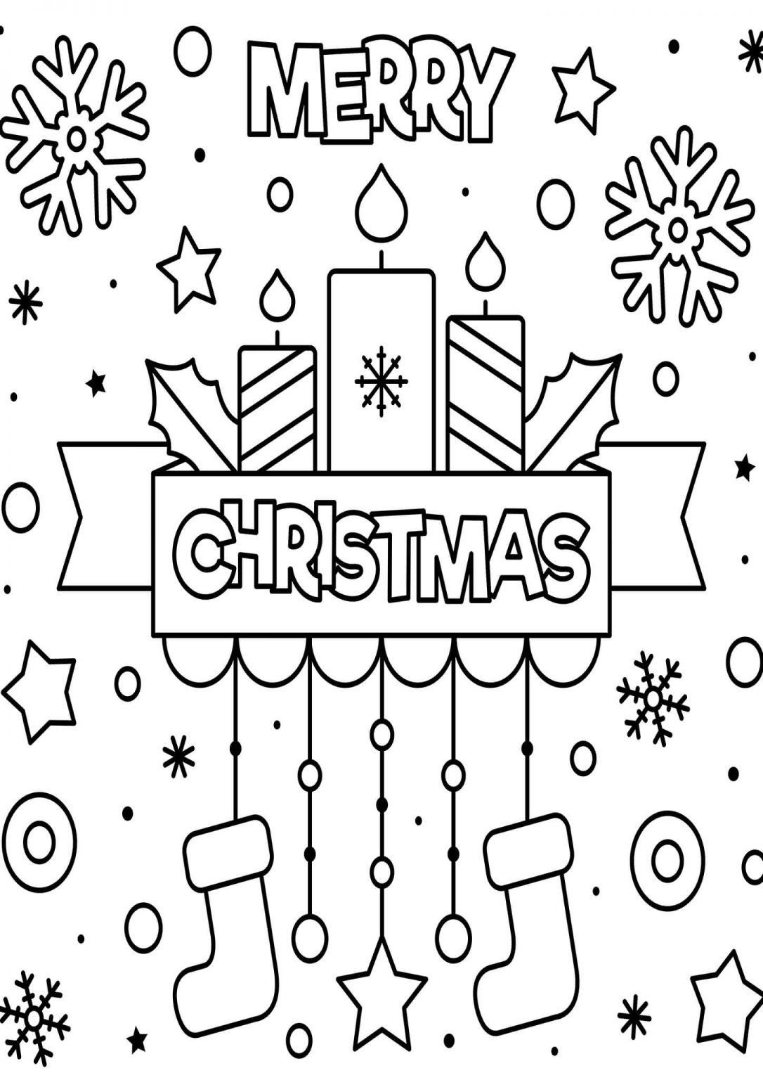 Free & Easy To Print Christmas Coloring Pages - Tulamama