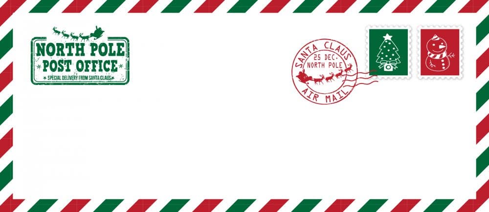 Downloadable Free Printable Santa Envelopes North Pole