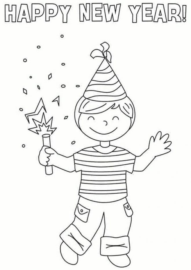 Free & Easy To Print Happy New Year Coloring Pages - Tulamama