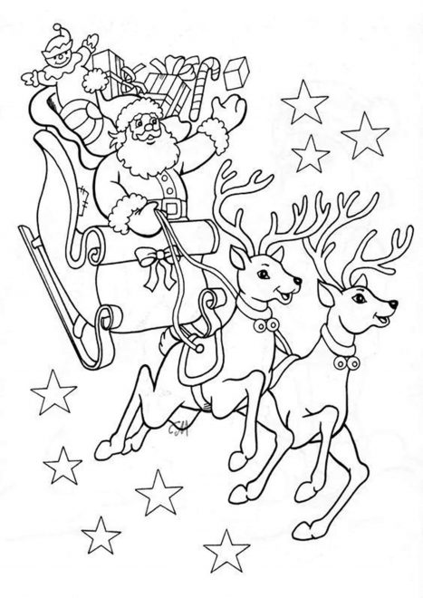 Free Printable Reindeer Coloring Pages - Tulamama