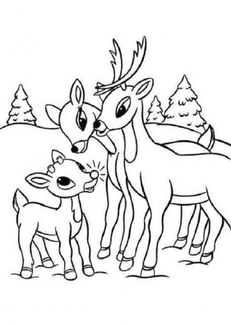 Rudolph The Red Nosed Reindeer Coloring Pages - Tulamama