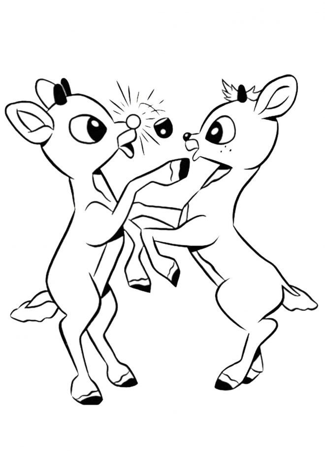 Rudolph The Red Nosed Reindeer Coloring Pages - Tulamama