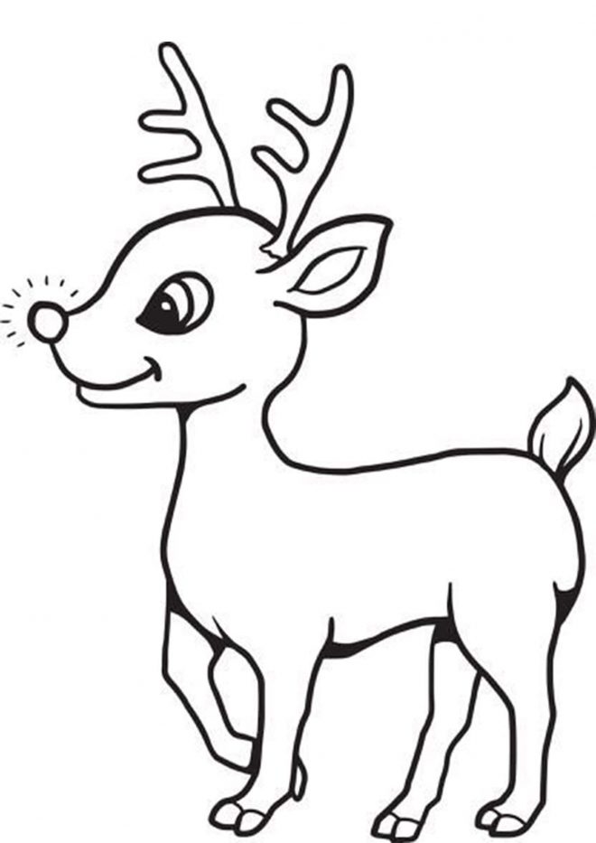 Rudolph The Red Nosed Reindeer Coloring Pages - Tulamama
