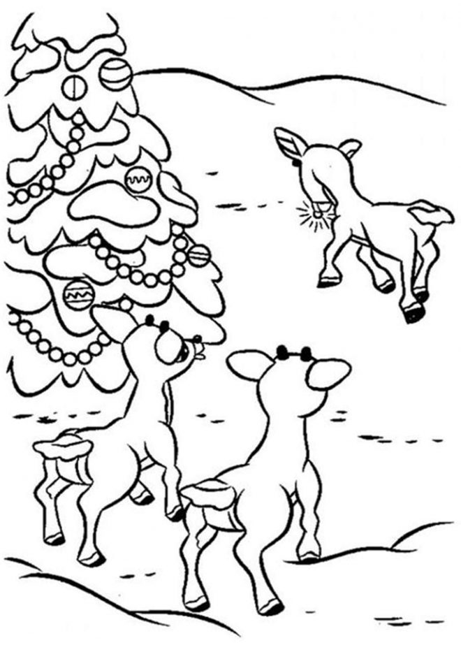 Rudolph The Red Nosed Reindeer Coloring Pages - Tulamama