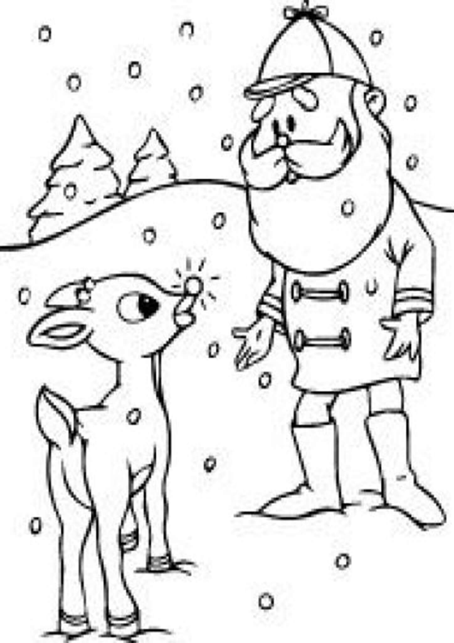 Rudolph The Red Nosed Reindeer Coloring Pages - Tulamama