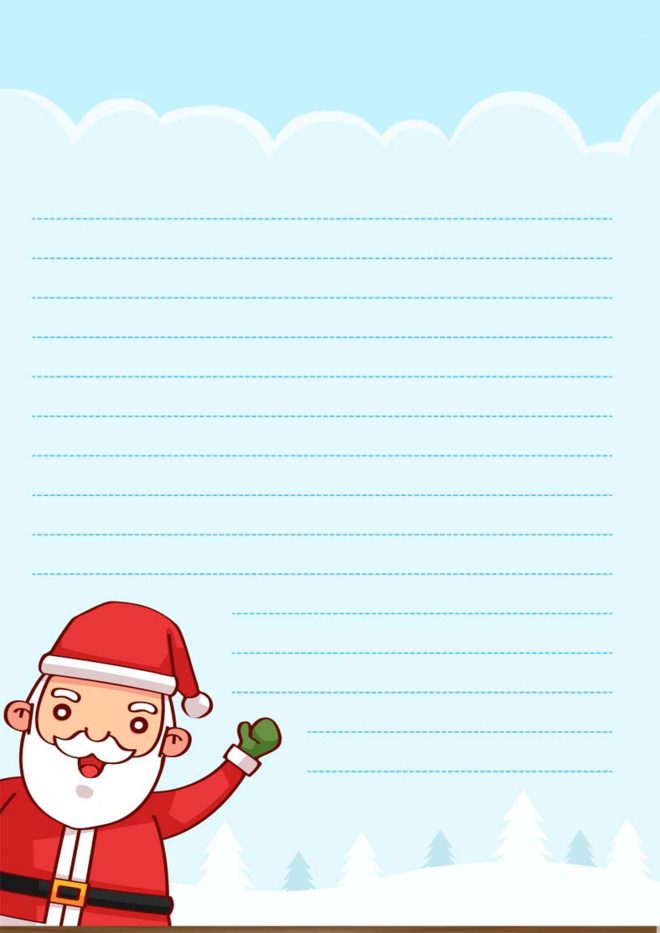 The Cutest Free Printable Santa Letterhead & Christmas Stationery ...