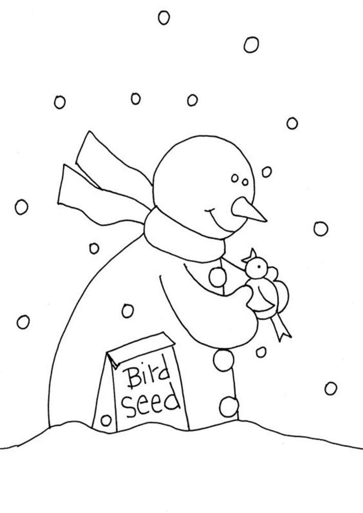 Free & Easy To Print Snow Coloring Pages - Tulamama