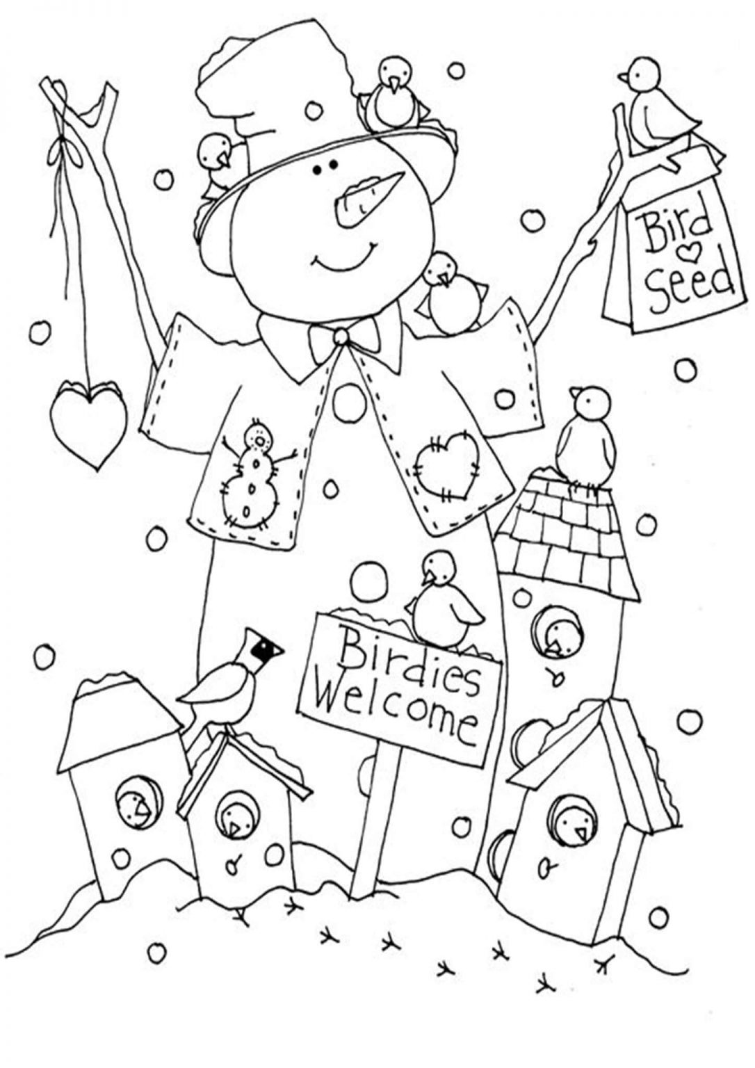 Free Printable Snowman Coloring Pages - Tulamama