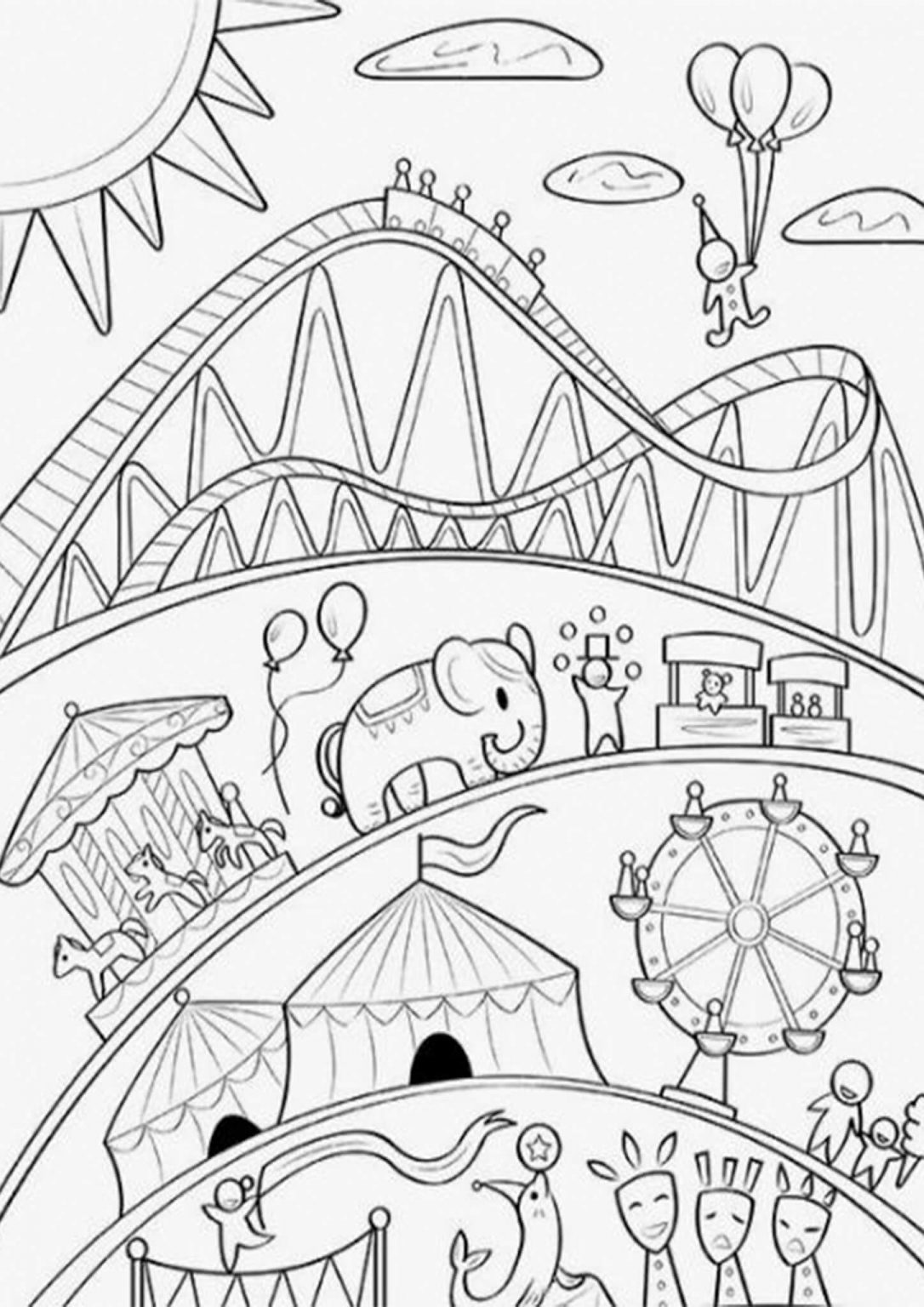 Free & Easy To Print Circus Coloring Pages - Tulamama