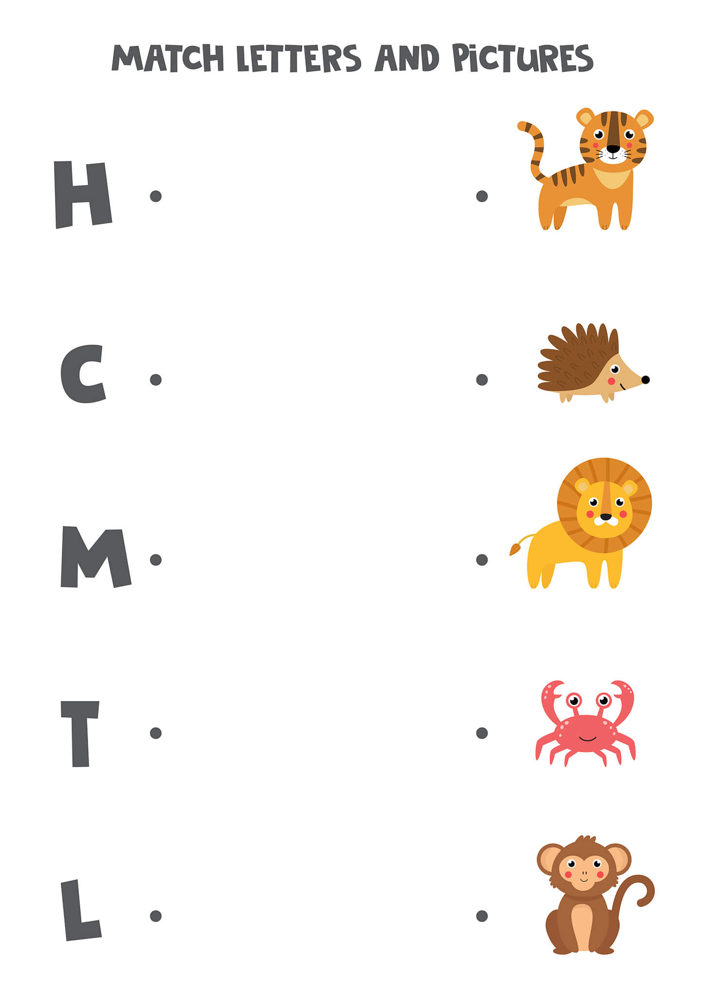 Free Printable Letter Matching Worksheets - Tulamama