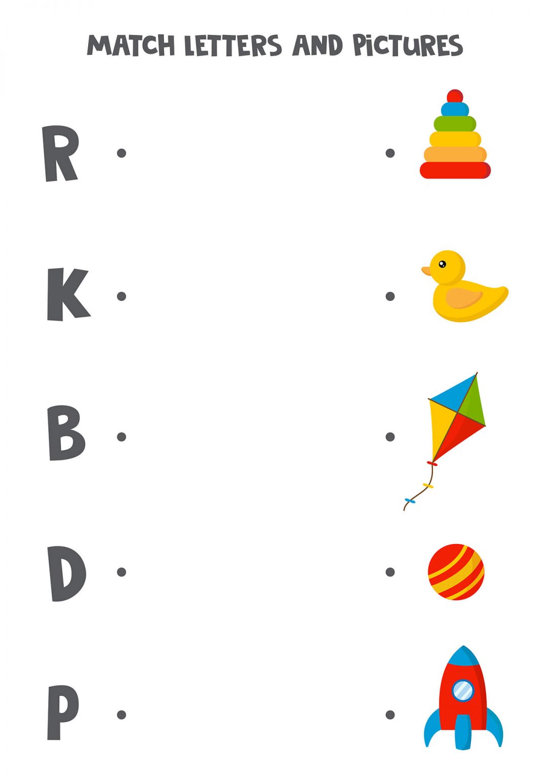 Free Printable Letter Matching Worksheets - Tulamama