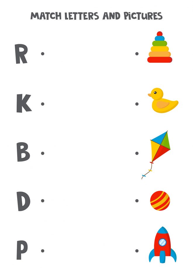 Free Printable Letter Matching Worksheets - Tulamama