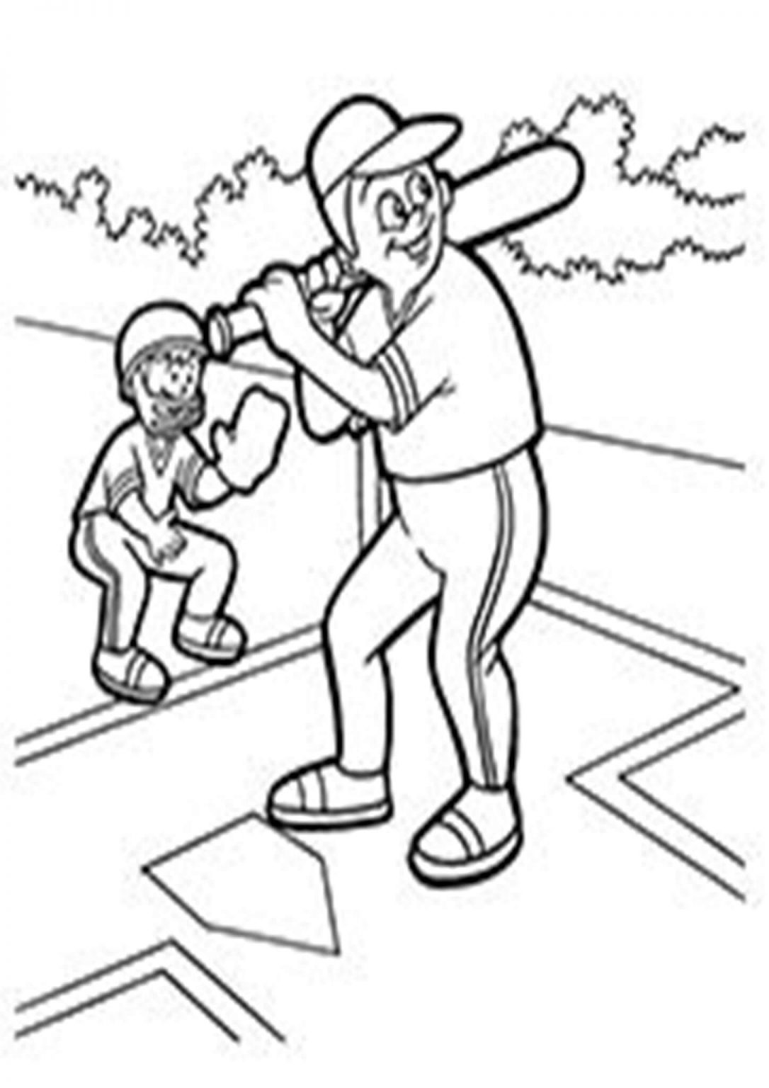 Free & Easy To Print Baseball Coloring Pages - Tulamama
