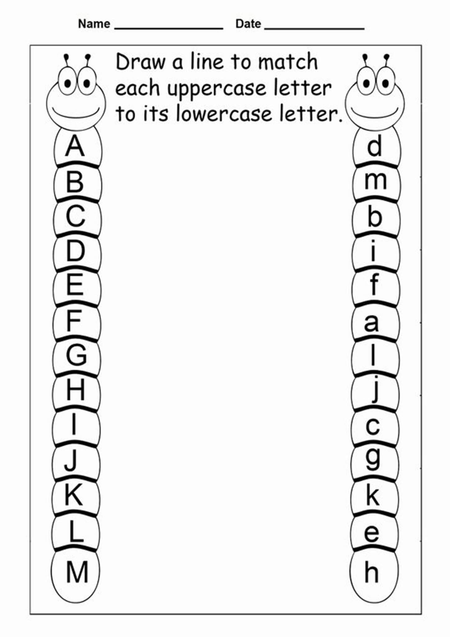 Free Printable Letter Matching Worksheets - Tulamama